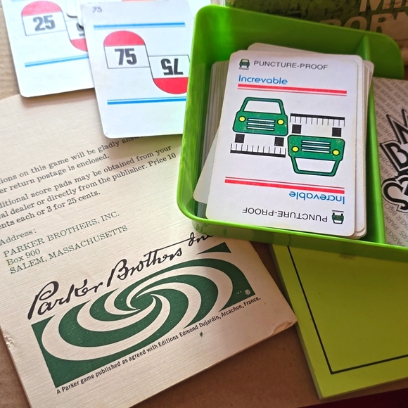 Parker Brothers | Games | Mille Bornes French Card Game Vintage 962 ...